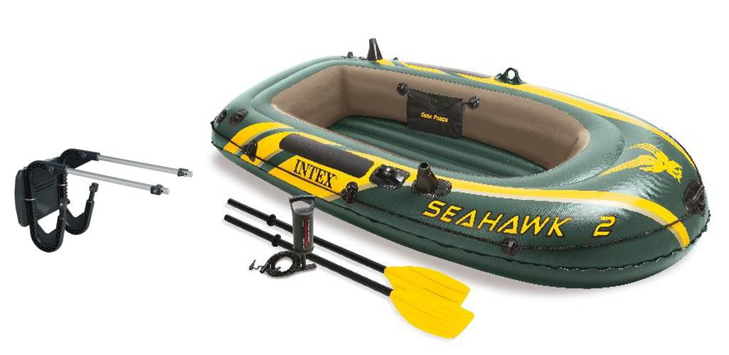 Intex Seahawk 2 Inflatable Boat Set + Oars/Pump/Motor Mount | 68347EP ...