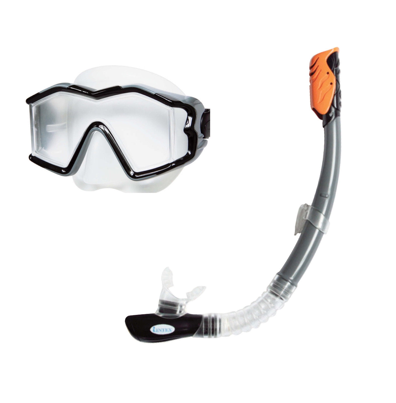 Intex Silicone Explorer Pro Swim Set Snorkel Large Silicone Mask Model ...