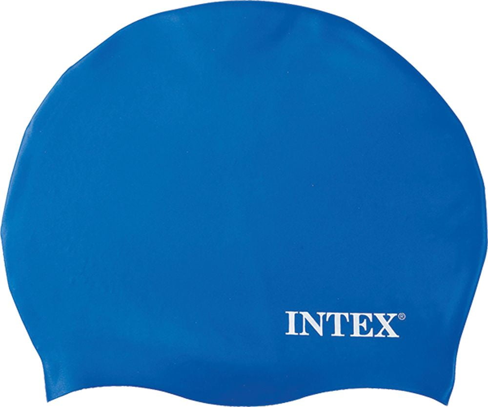 Intex Silicone Unisex Swim Cap OSFM Age 8+ - Blue - Walmart.com