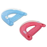 "Intex Sit 'N Float Inflatable Pool Lounger Chairs for Adults, Pink ...