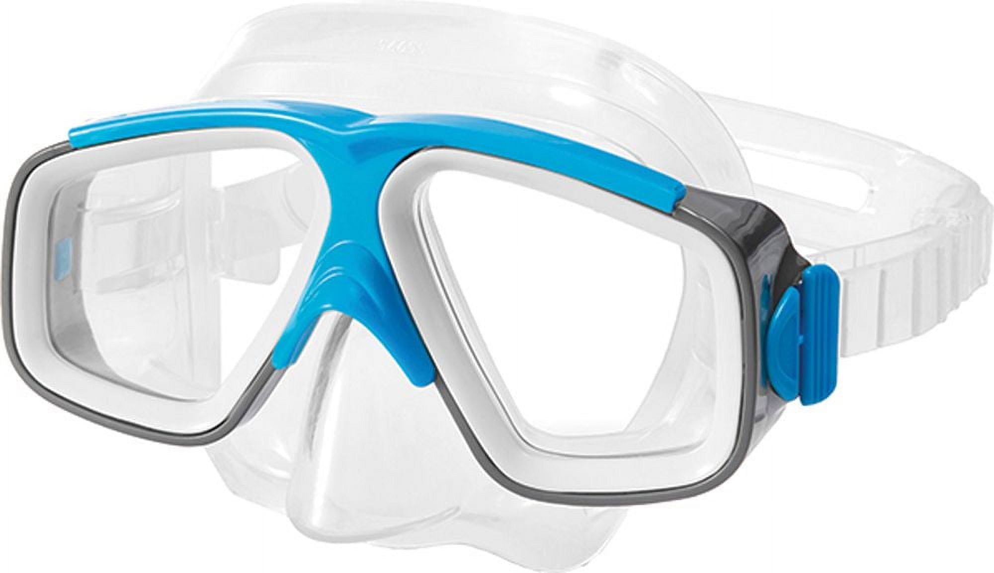 Intex Surf Rider Swim Mask Blue Polycarbonate Lenses Ages 8+ for ...