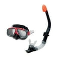 Intex Surf Rider Youth Swimming & Diving Mask Snorkel Set, Black/Red ...