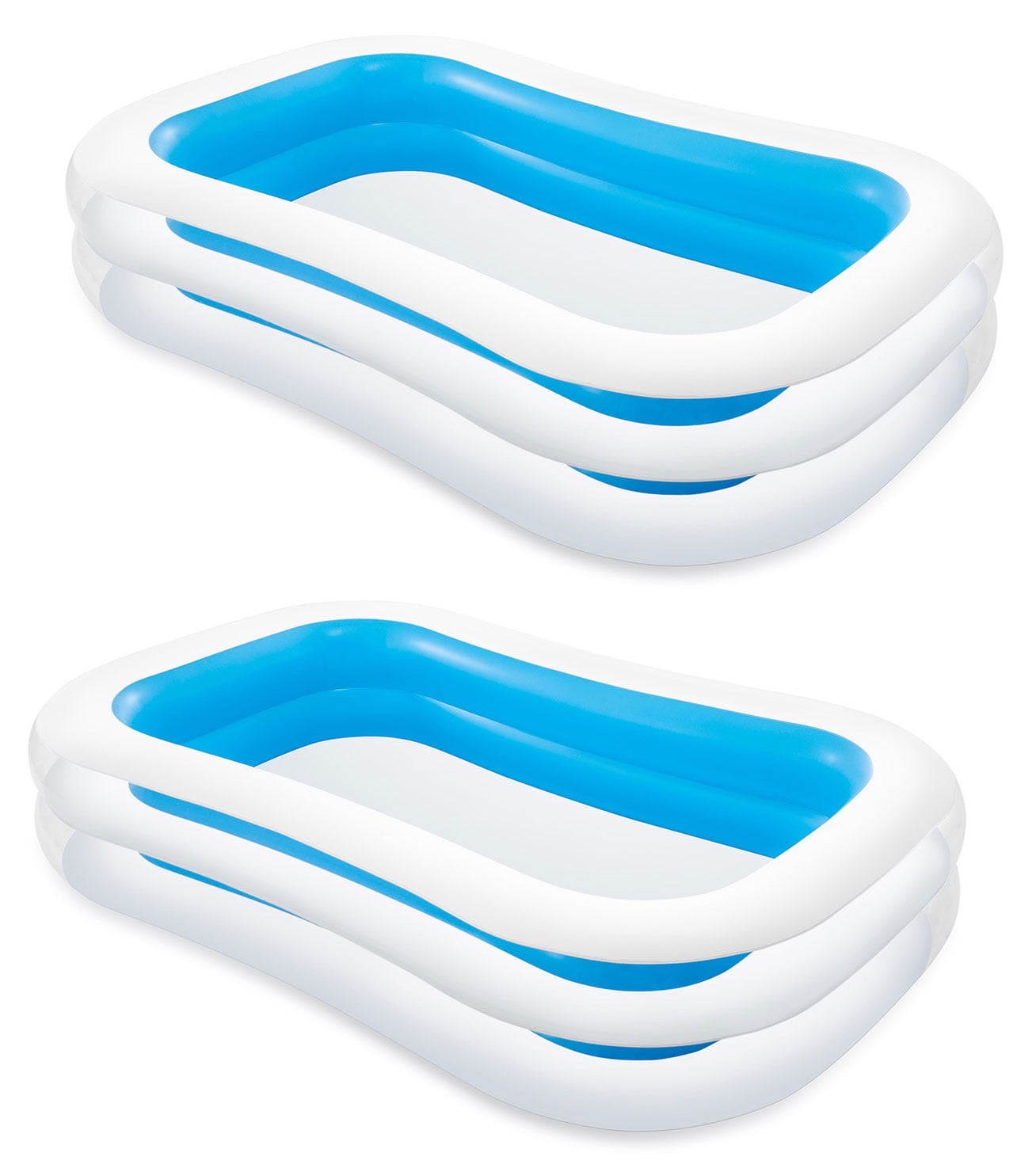 Intex Swim Center 103in x 69in x 22in Outdoor Inflatable Swimming Pool ...