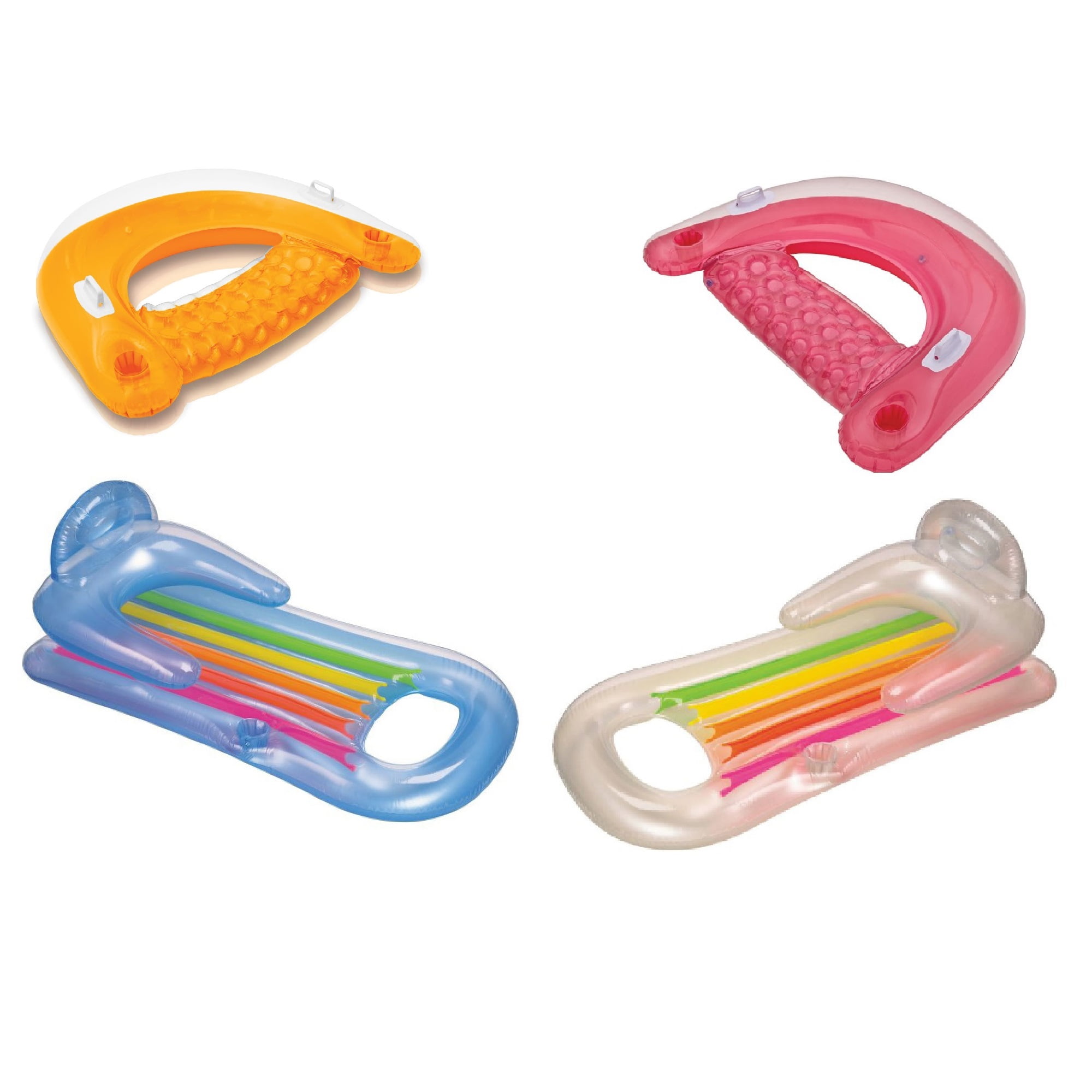 Intex Swimming Pool Lounger (2 Pack) King Kool Swimming Pool Float (2 ...