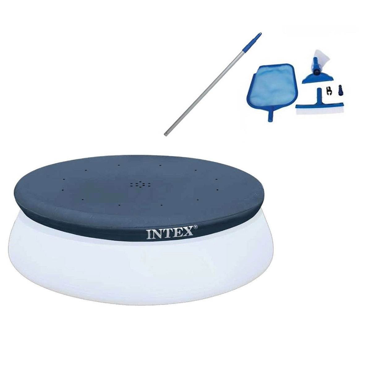 Intex Swimming Pool Maintenance Kit with Vacuum & UV Resistant 10 ...