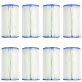 Intex Pool Filter Cartridges 8 Pack for Intex Type B Pumps, 13.5 sq ft ...