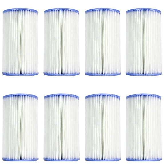 Intex Pool Filter Cartridges 8 Pack for Intex Type B Pumps, 13.5 sq ft ...
