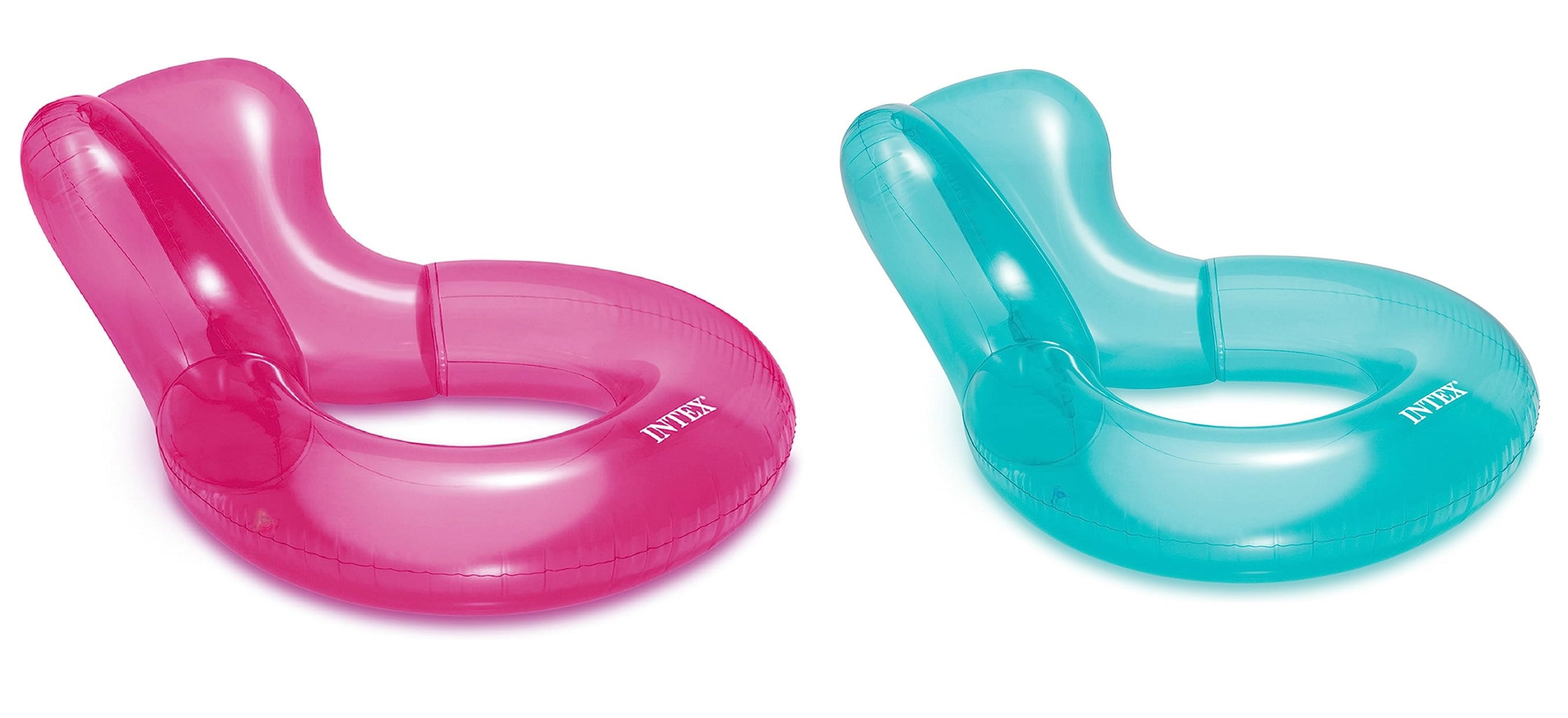 Intex Adult Inflatable Pool Water Lounge, 53" x 45", 2-Pack Float in ...
