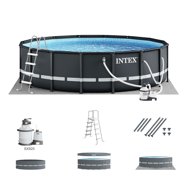Intex 15' x 48" Metal Frame Above Ground Pool with Filter Pump ...