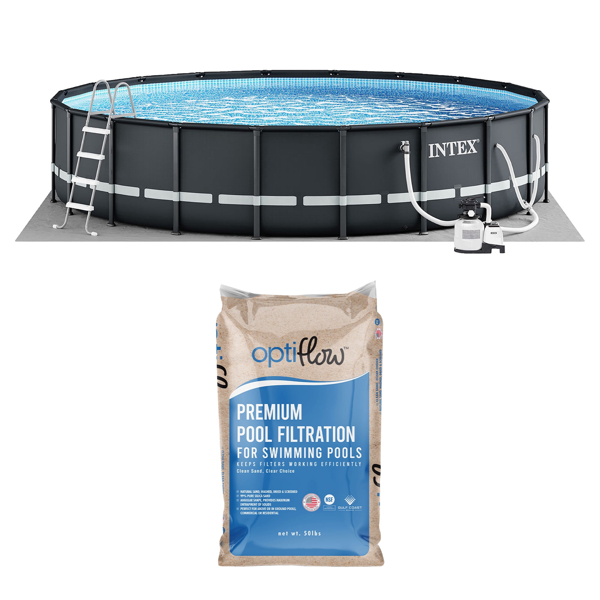Intex Ultra XTR Frame 20' x 48" Above Ground Pool Set and OptiFlow ...