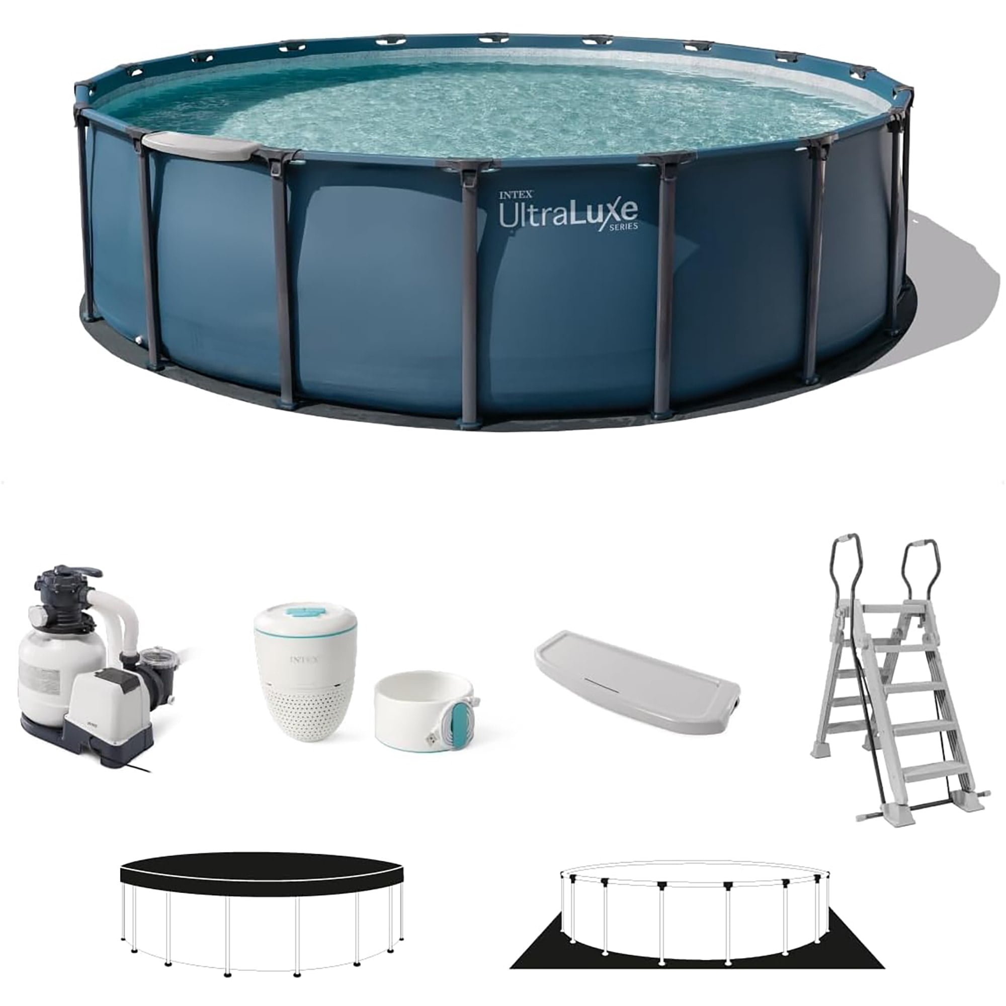 Intex: UltraLuxe Premium Pool Set - 18' x 52" - Above Ground Swimming ...