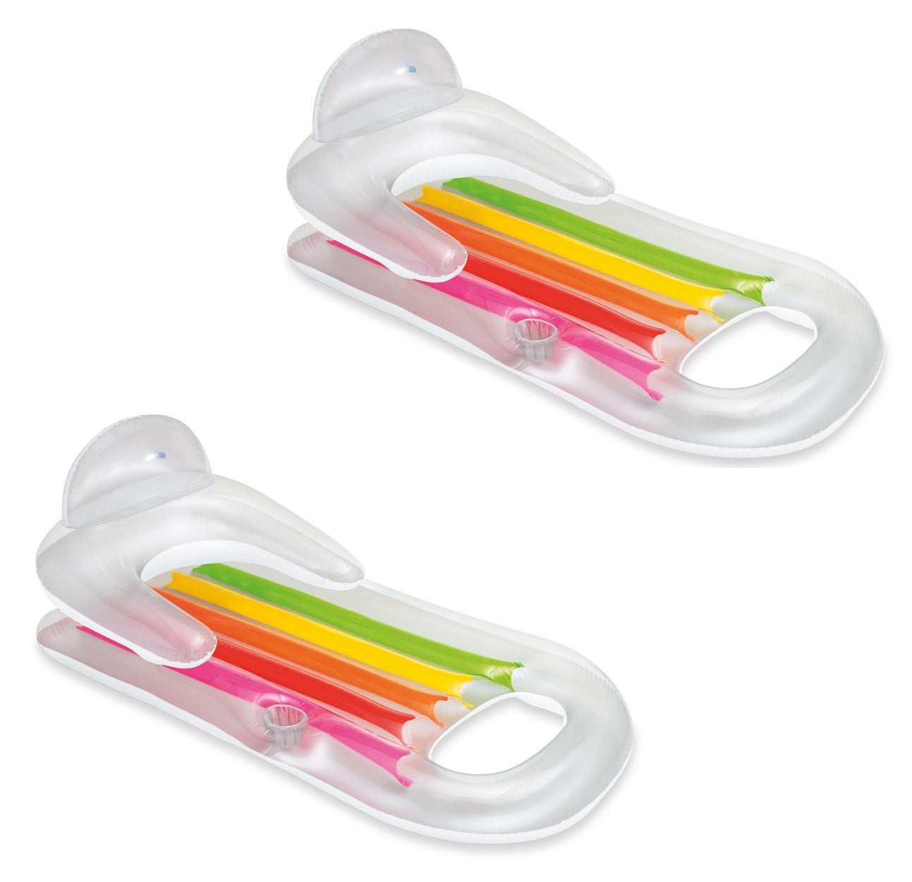 Intex King Kool Adult Swimming Lounge, Multi-Color Inflatable Pool ...