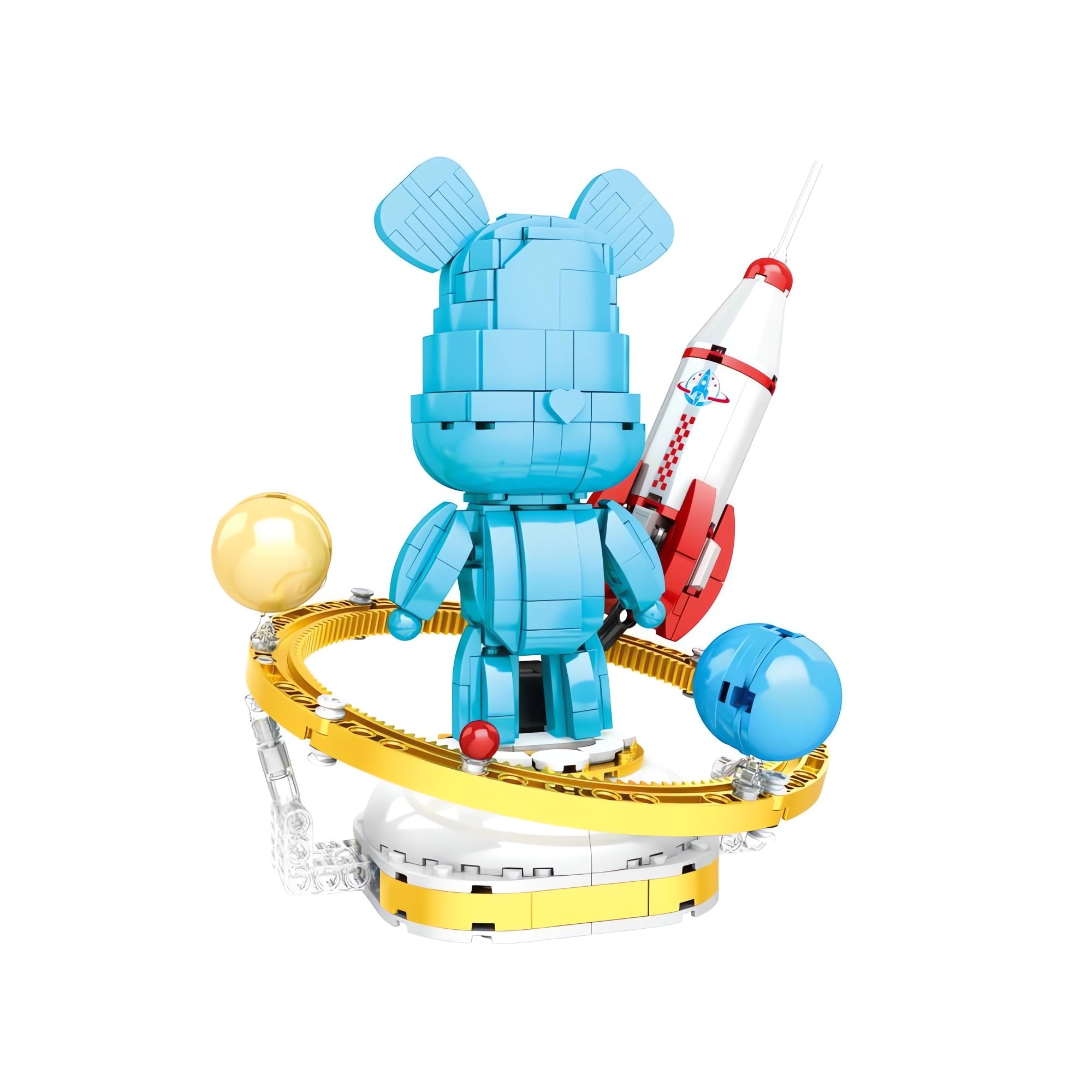 Intexca 578PCS Rocket Bear Building Blocks with Lights - Display Model ...