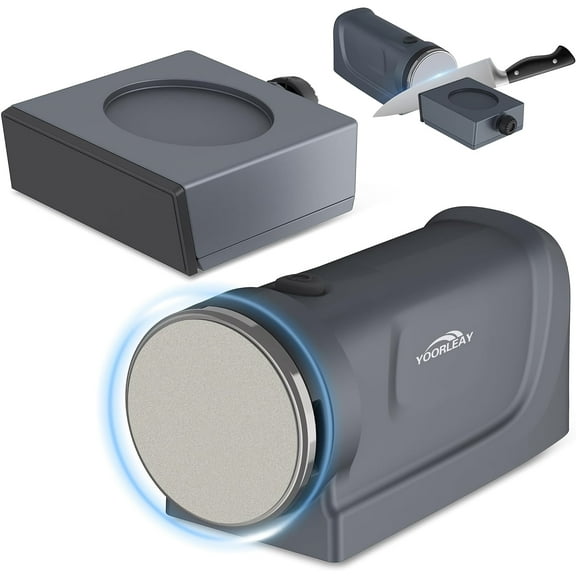 2-Stage Electric Knife Sharpener with Diamond Abrasives and Precision ...