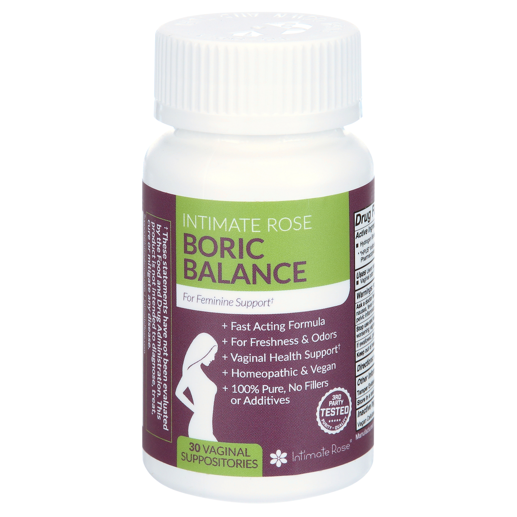 Intimate Rose Boric Acid Suppositories Ph Balance For Women Boric Acid Vaginal Suppositories