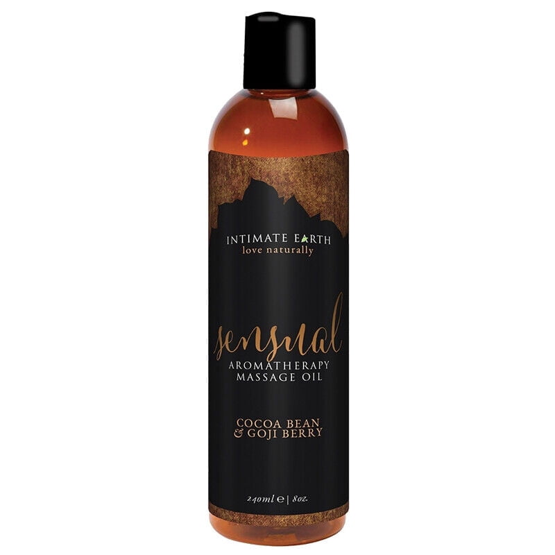 Intimate Earth Adult Sensual Body Massage Oil - Cocoa Bean & Goji Berry ...