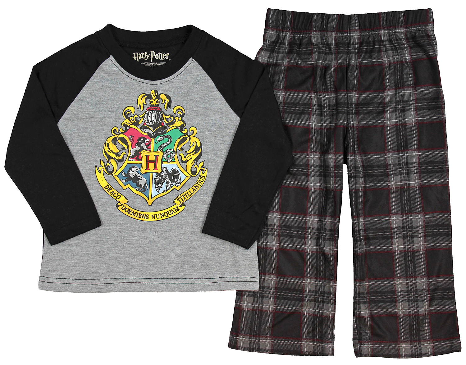 Intimo Little Boys Toddler Harry Potter Hogwarts School Crest Raglan ...