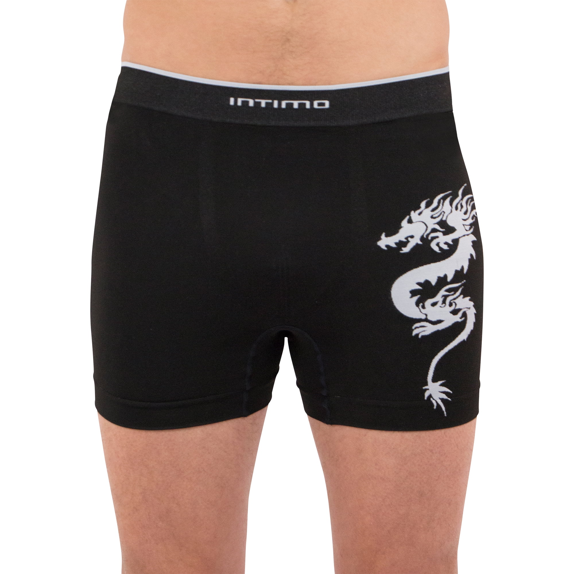 Intimo Men's Dragon Silhouette Casual Fabric-Blend Boxer Briefs Sleep ...