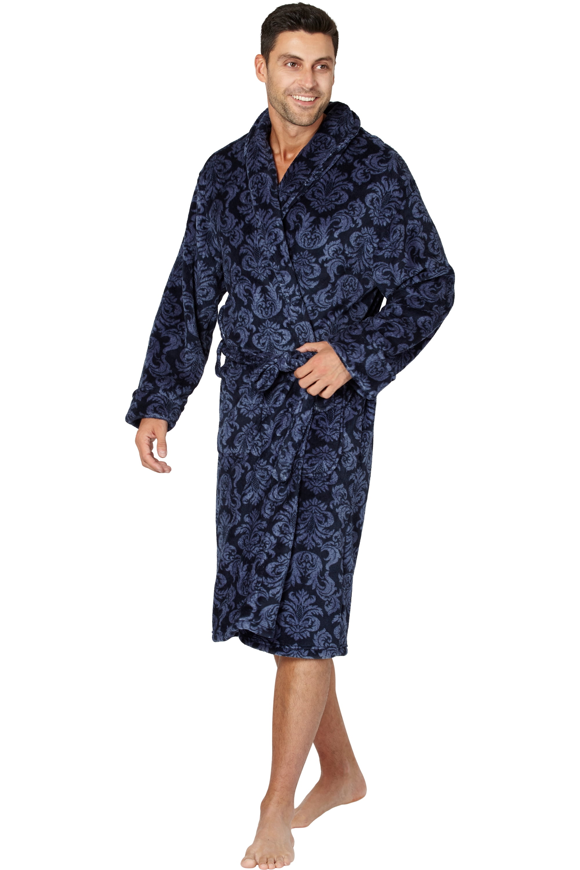 Intimo Men's Paisley Corel Robe - Walmart.com