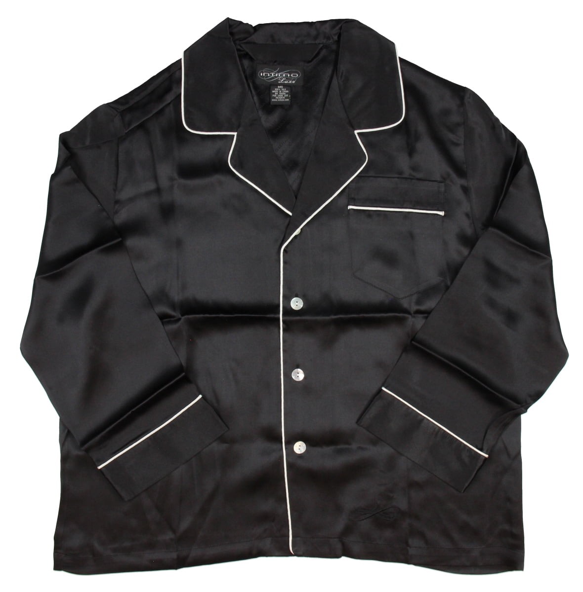 Intimo Mens Custom Silk Pajama Top Sleep Night Shirt - Walmart.com