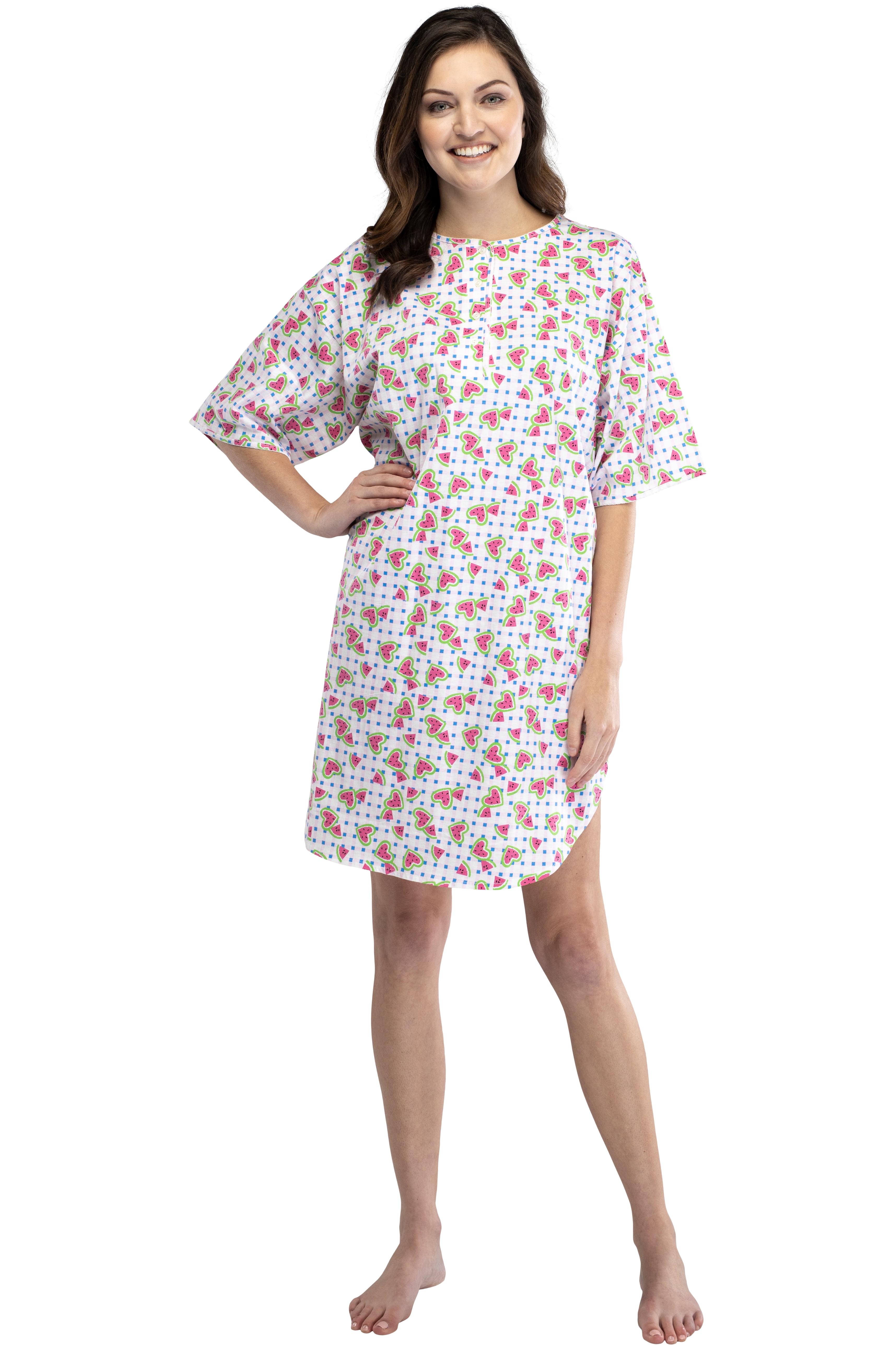 Intimo Womens Plus Size Novelty Cotton Knit Sleep Night Shirt - Walmart.com