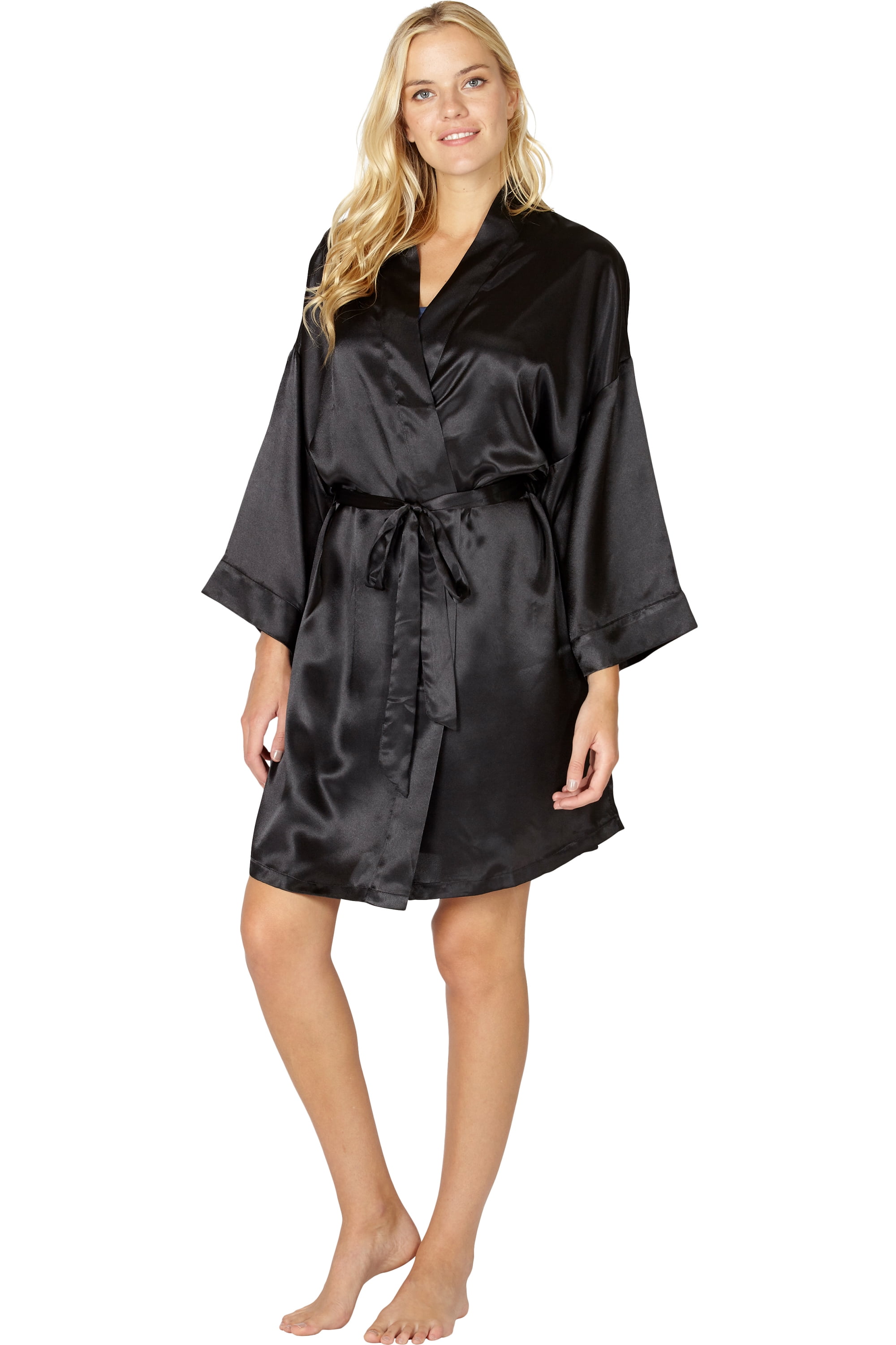 Intimo Womens Poly Charmeuse Robe - Walmart.com