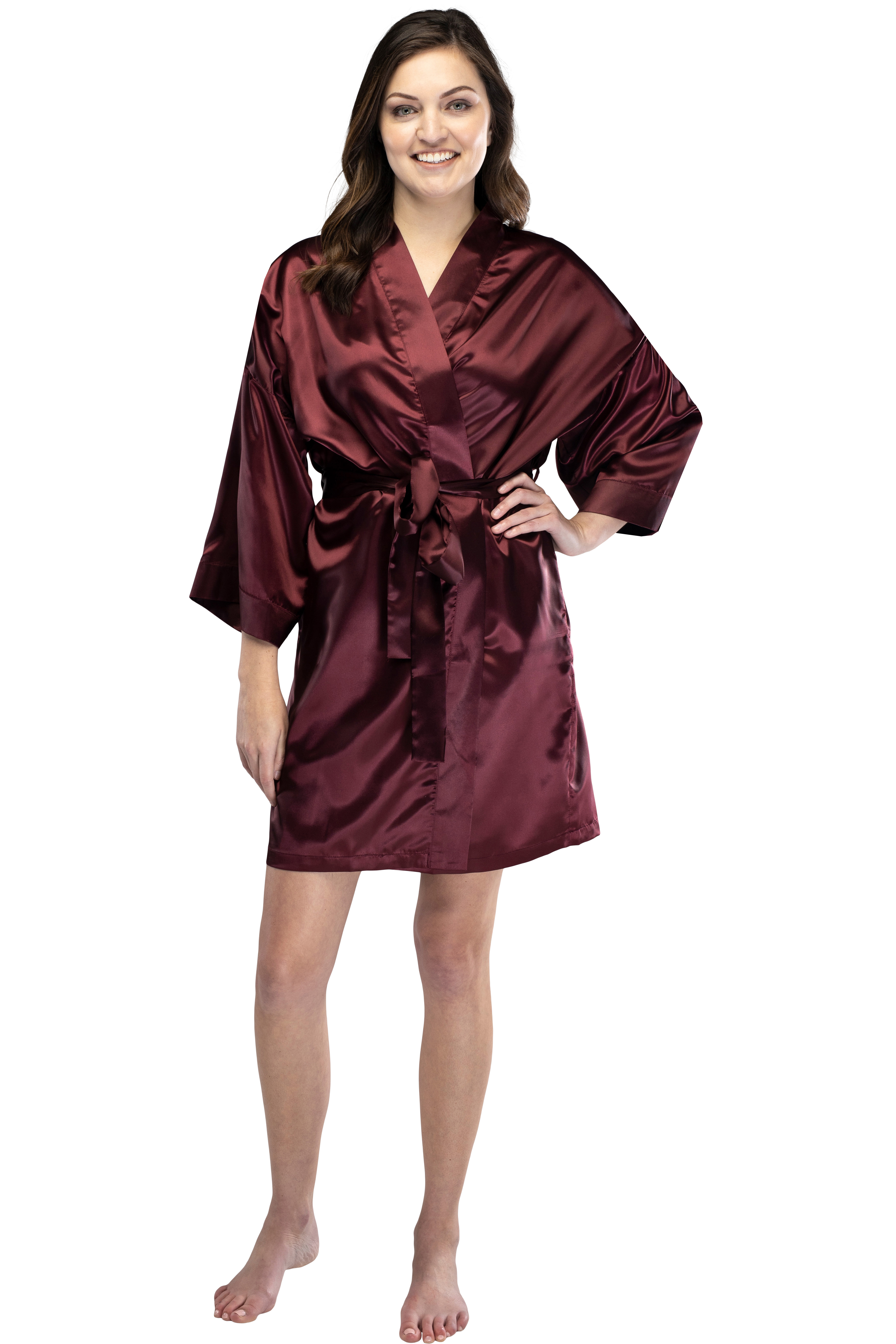 Intimo Womens Poly Charmeuse Robe - Walmart.com