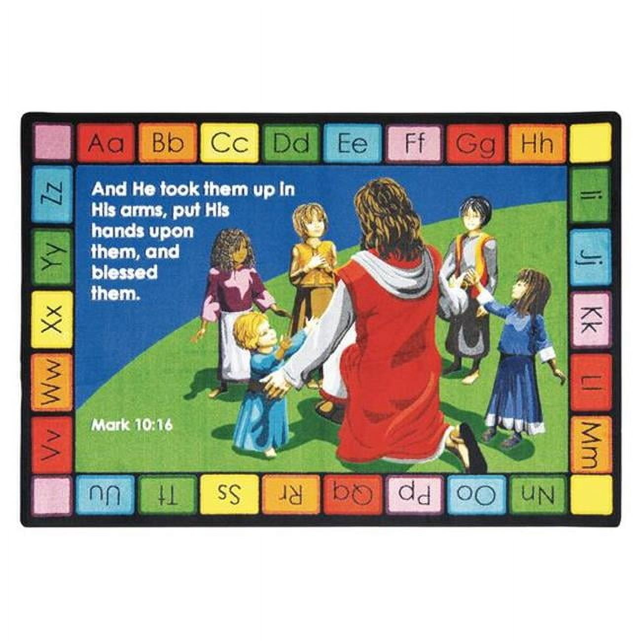 Into His Arms 5 ft.4 in. x 7 ft.8 in. WearOn Nylon Machine Tufted- Cut ...