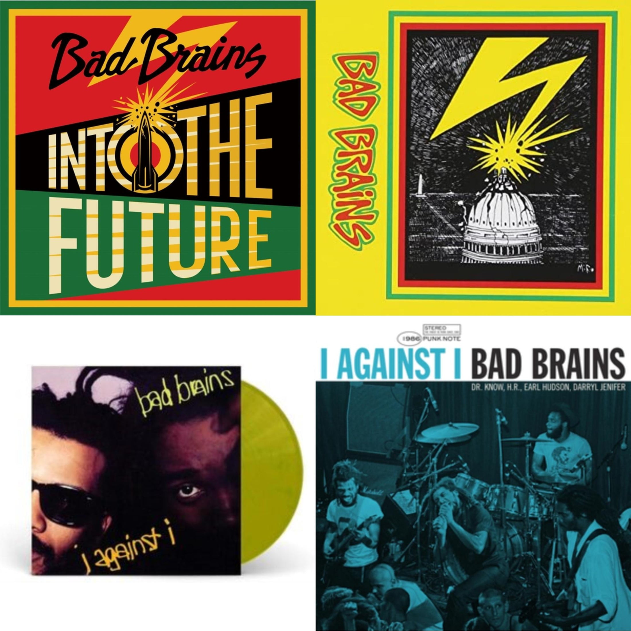 Into The Future (Green, Yellow, Red Splatter LP Vinyl) & Bad Brains & I Against I (Plutonium LP ...
