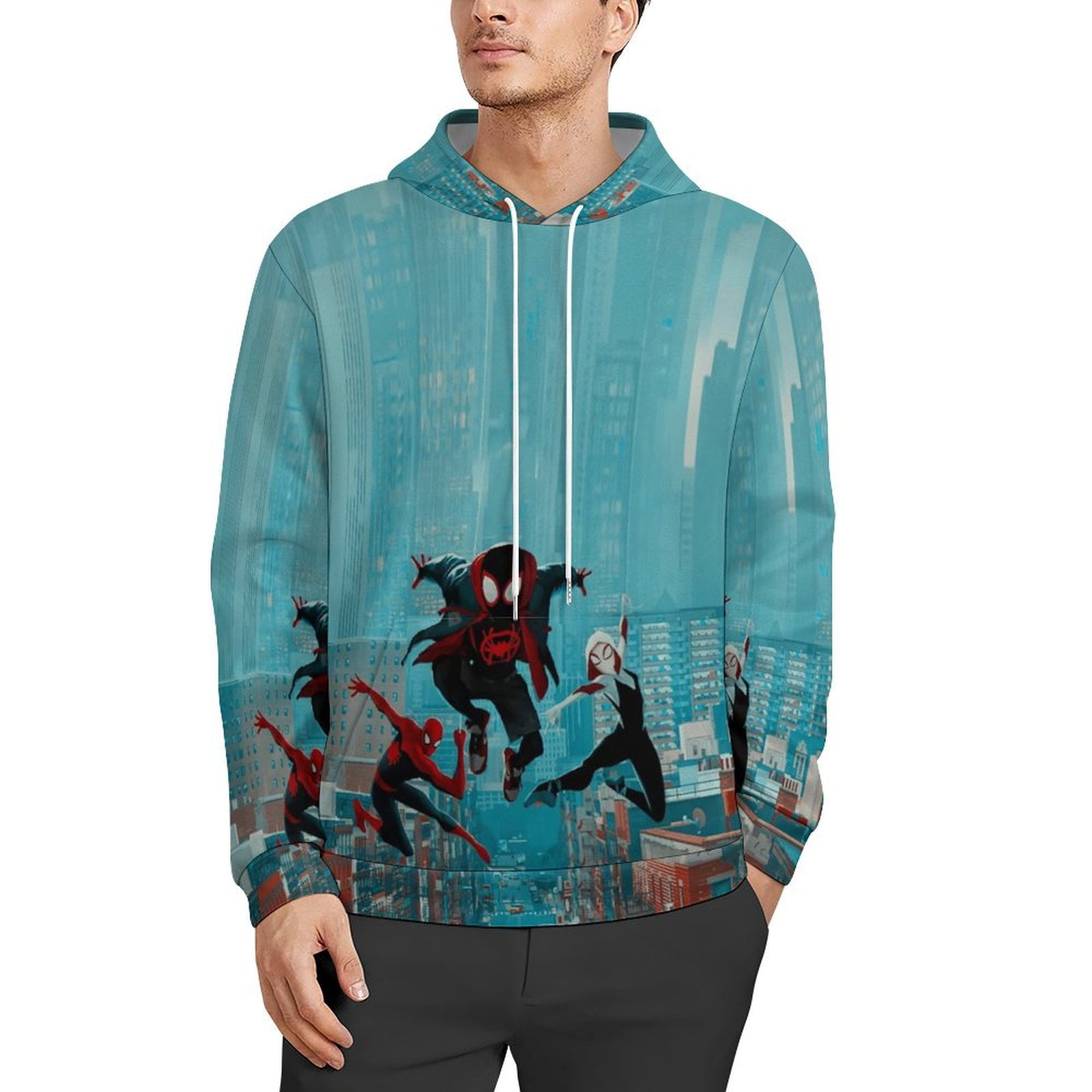 Into The Spider-Verse Hoodie for Men Women, Novelty Print Long Sleeve ...