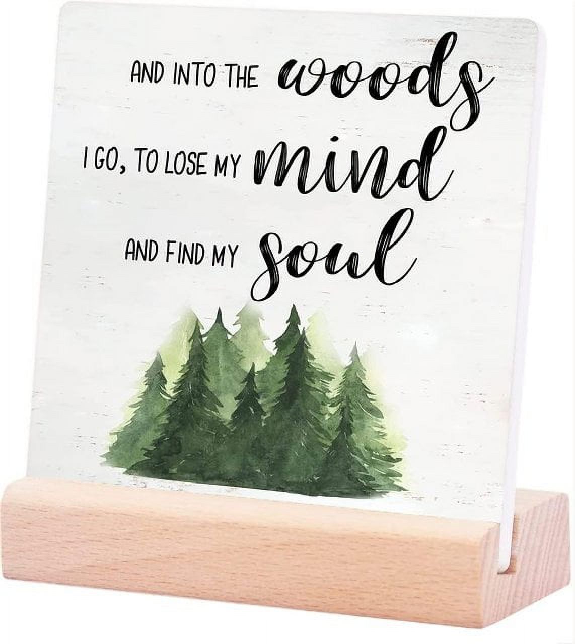 Into The Wood I Go to Lose My Mind Table Sign Home Decor Table Sign ...