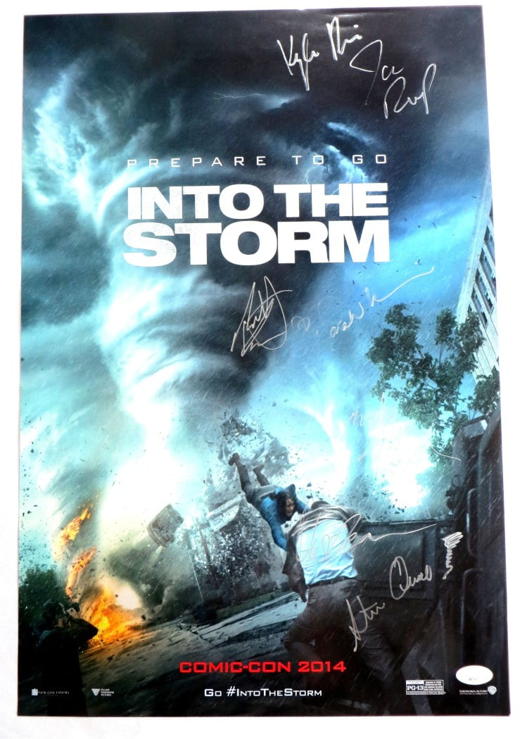 Into the Storm Cast Autographed 13X20 Poster Davis Kress 7 Autos JSA ...