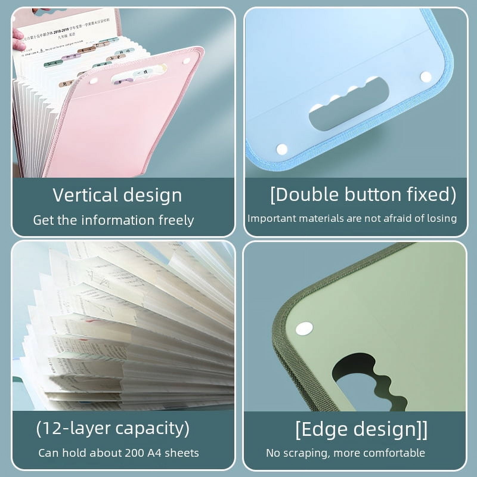 Into the vertical portable organ folder student multi-layer test paper ...