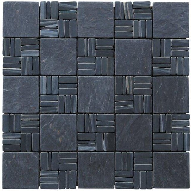 Intrend Tile 2 x 2 in. Alternate Pattern Mosaic, Multicolor, Black ...