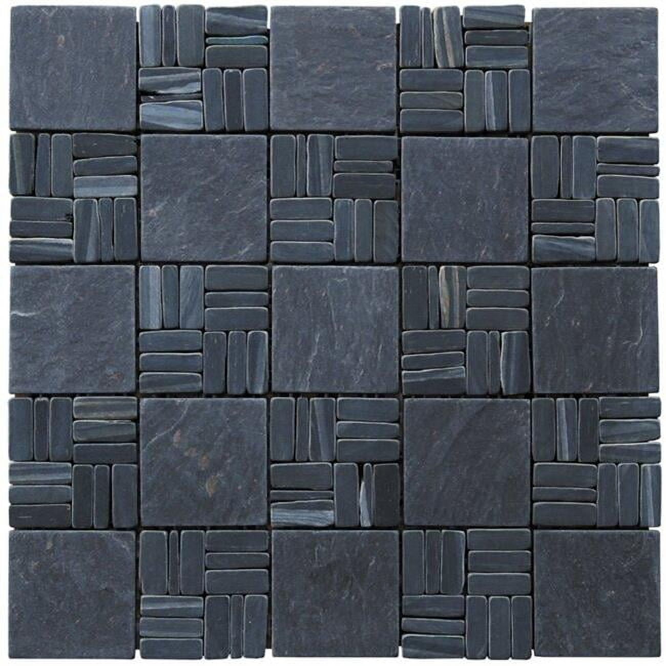 Intrend Tile 2x2 in. Stone Home Improvement, Black Slate Mosaic ...