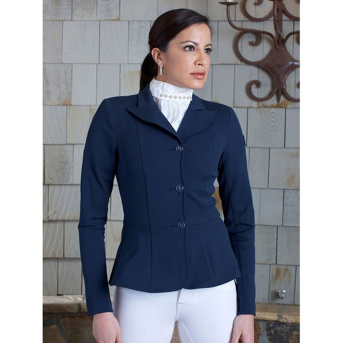 Intrepid International 2kGrey Ladies Show Riding Jacket Frances Navy-6 ...
