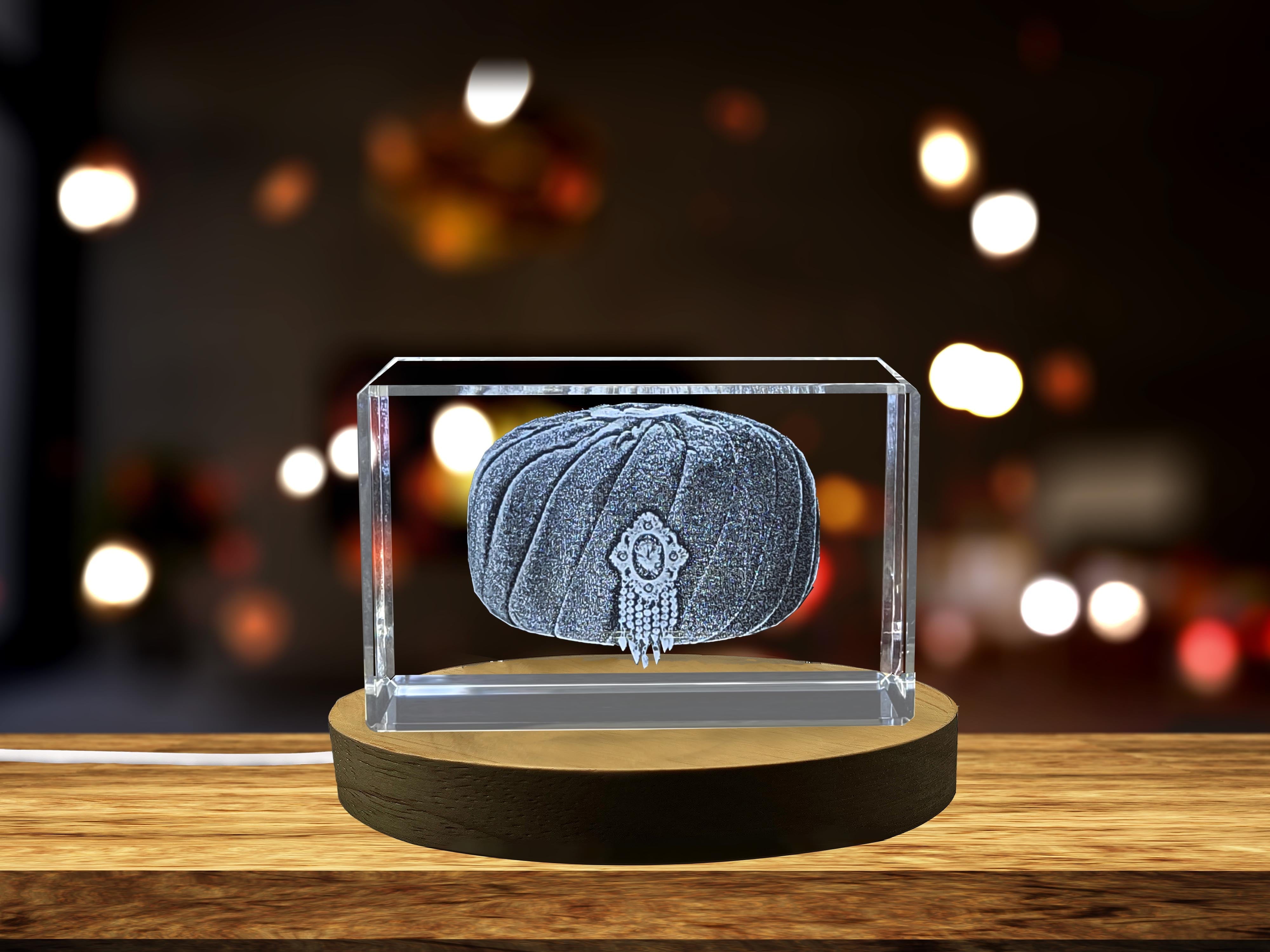 Intricate 3D Engraved Crystal Turban of Sultan Keepsake Gift with ...