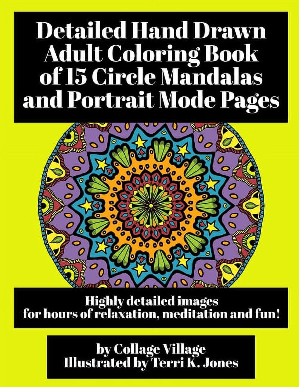 Intricate Adult Coloring Books: Detailed Hand Drawn Adult Coloring Book ...