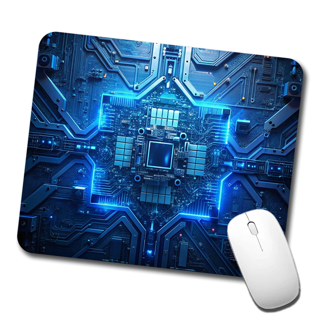 Intricate Blue Circuit Board Mouse Pad Low Profile Gaming Mat - Walmart.com