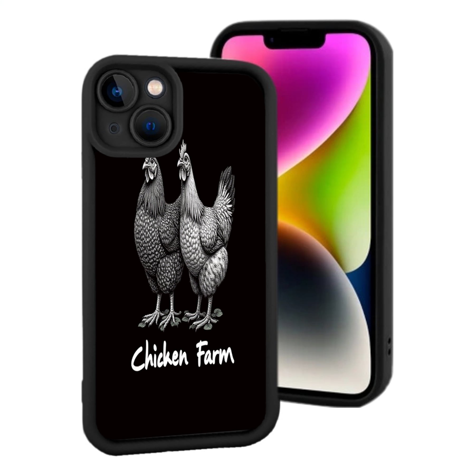 Intricate Chicken Design Lightweight iPhone 15 Case - Yellowing ...
