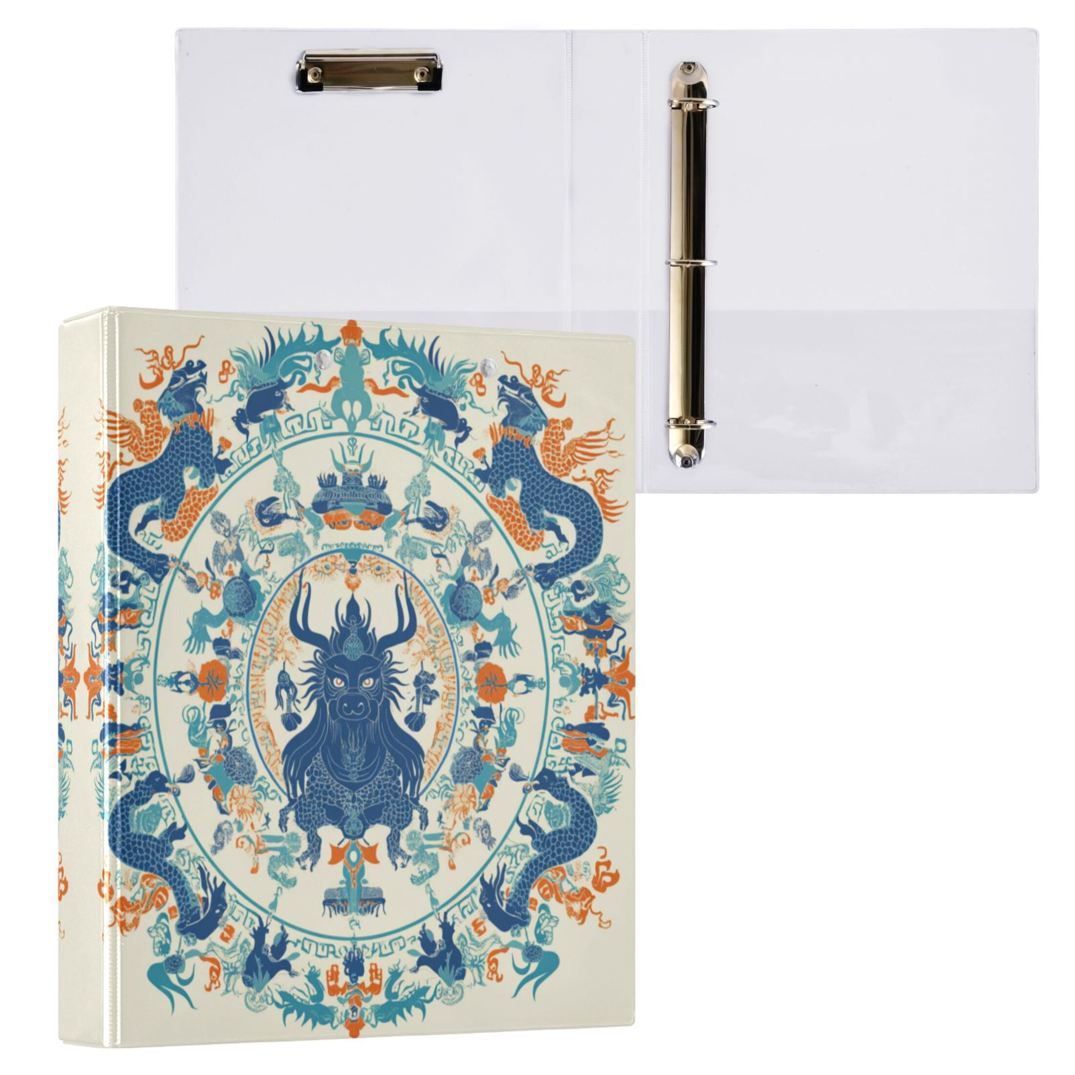 Intricate Circular Pattern 3 Ring Hardcover Binders 1.5in Round Rings ...