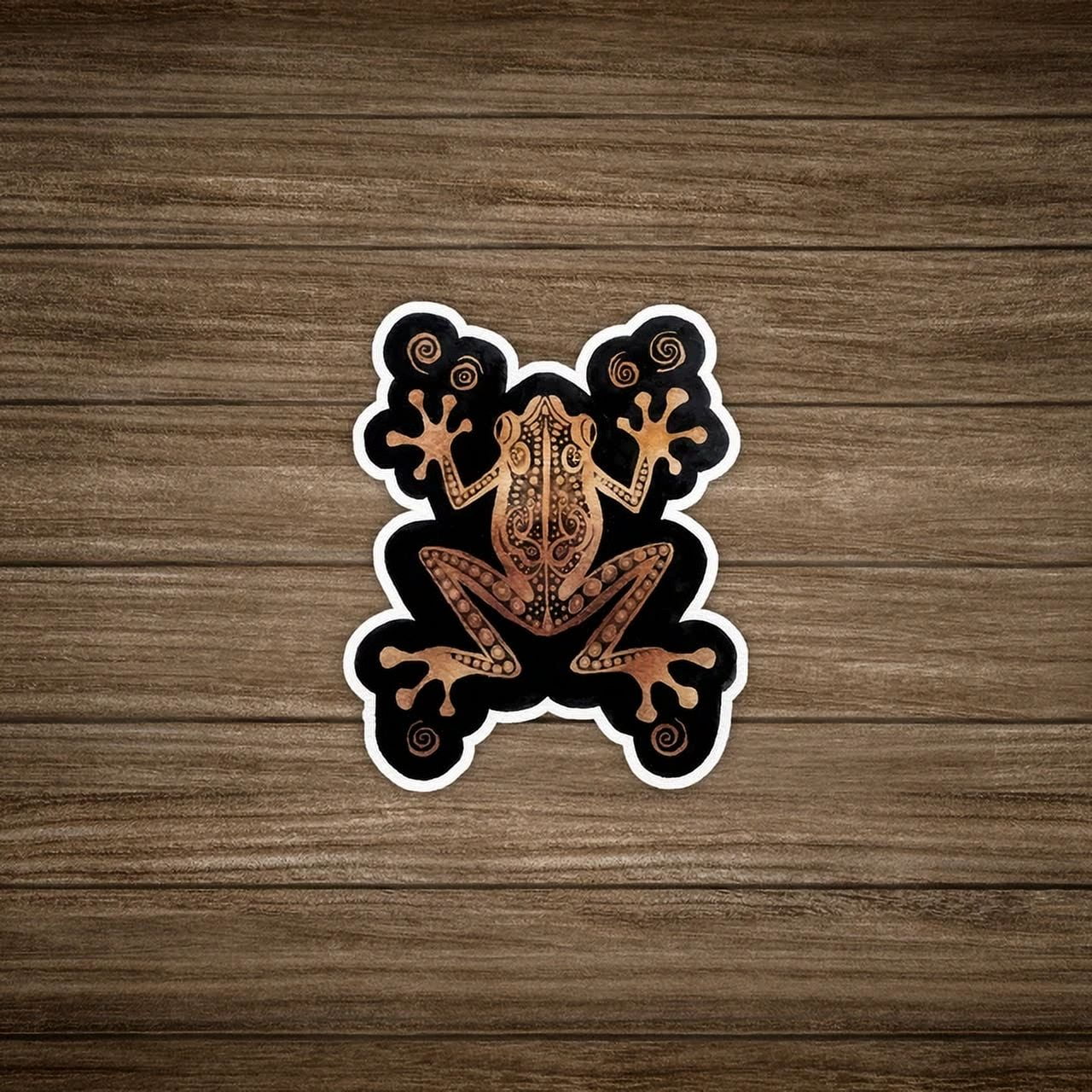Intricate Frog Sticker - Tribal Style Boho Decal For Laptop, Water ...