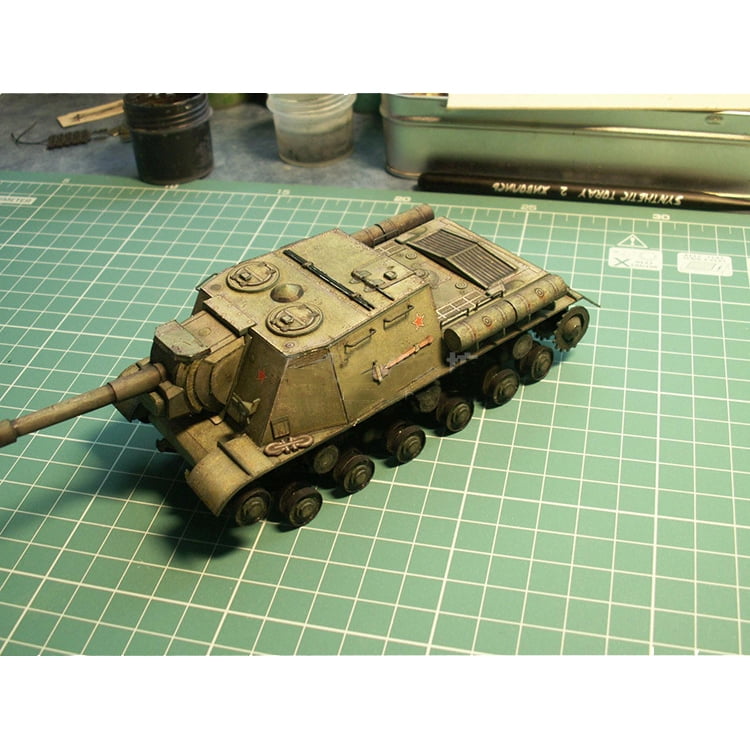 Intricate ISU-152 Heavy Assault Tank Paper Model Kit Decoration DIY ...