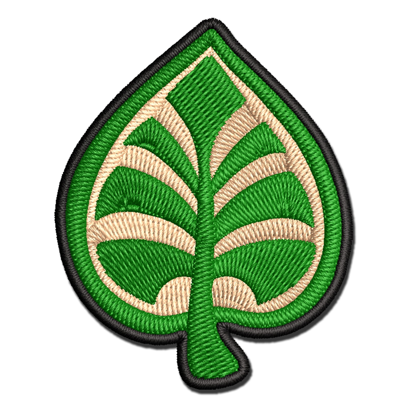 Intricate Leaf Design Applique Multi-Color Embroidered Hook & Loop ...