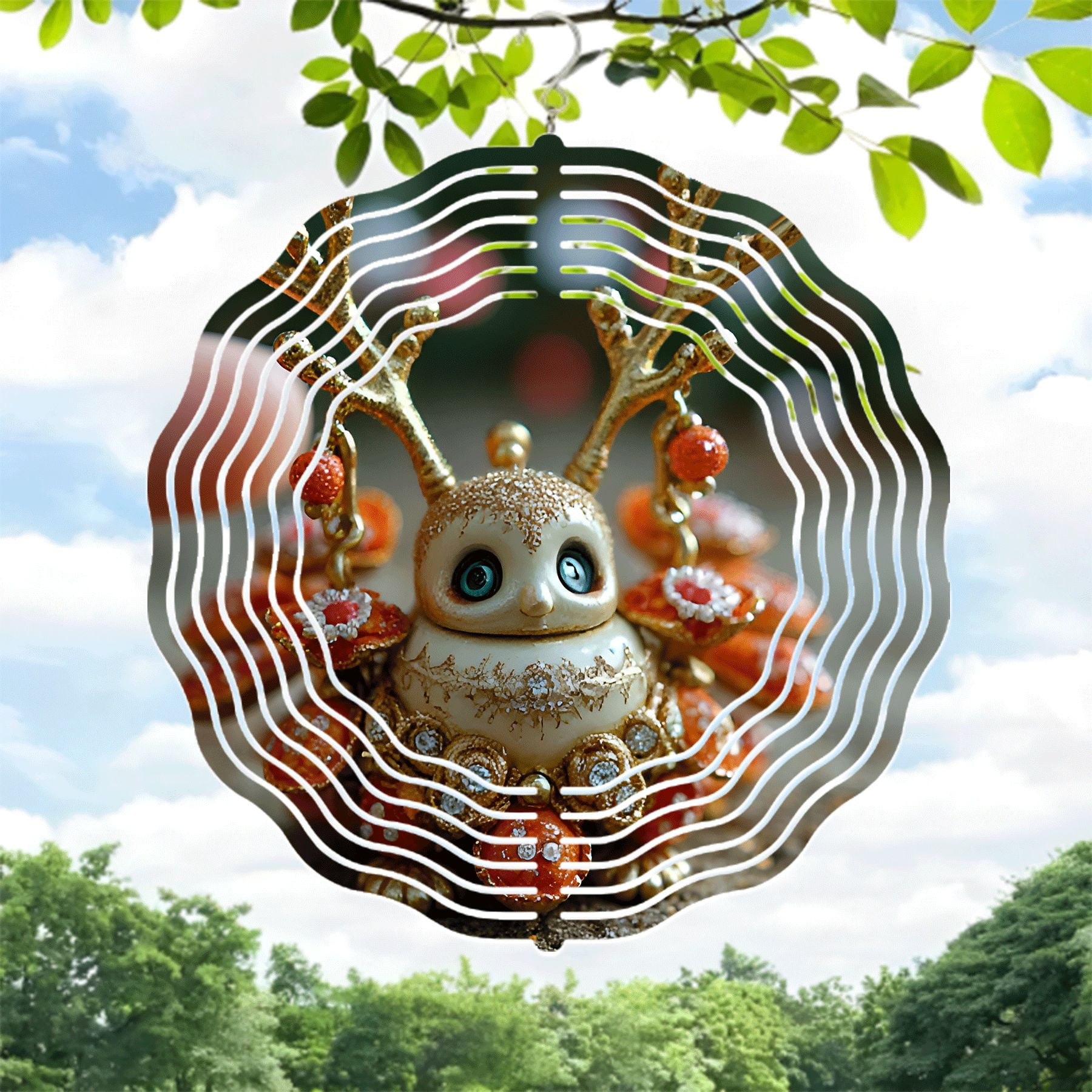 Intricate Metal Hanging Wind Spinners & Chimes - Mythical Creature ...