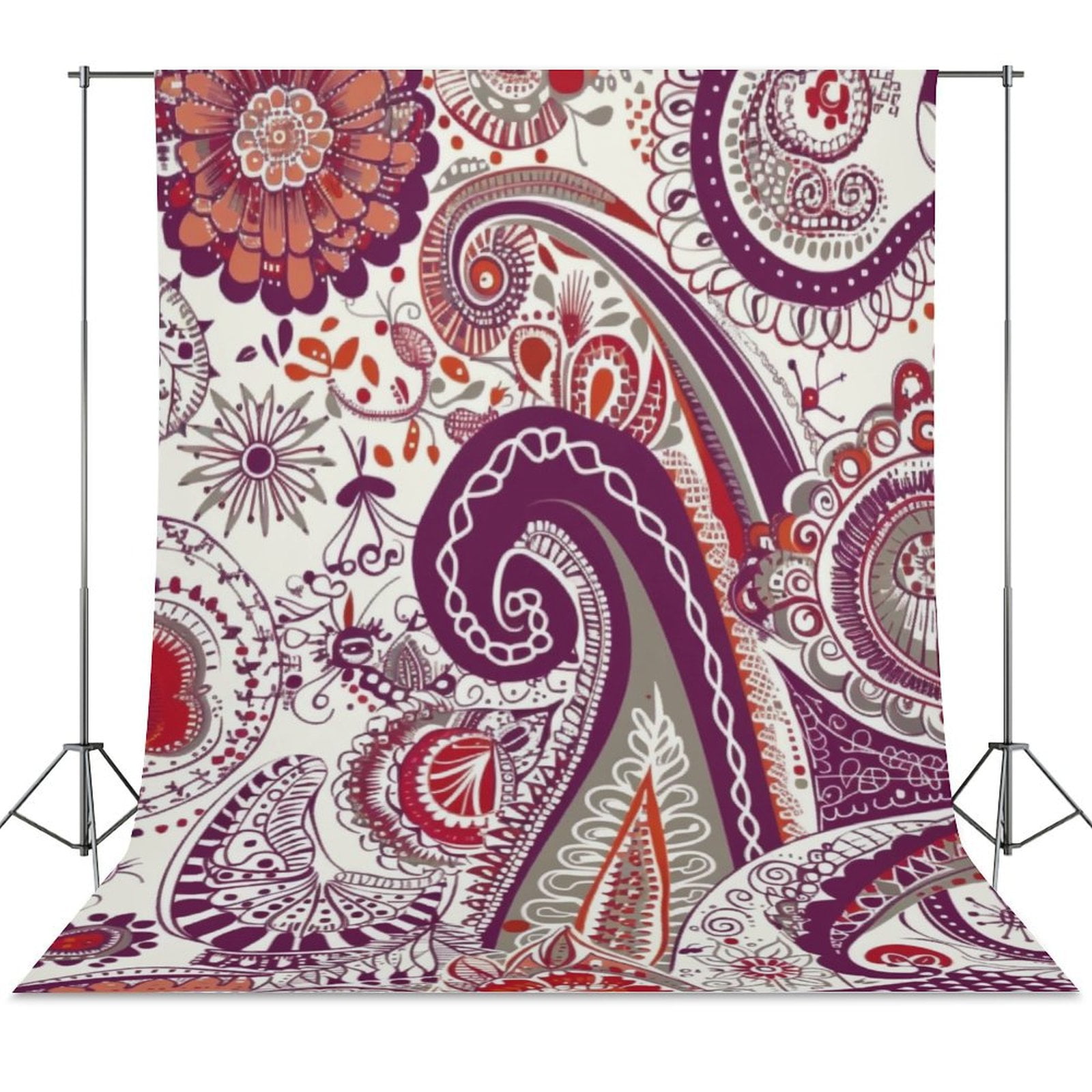 Intricate Paisley Floral Design Pattern Artwork Backdrops for ...