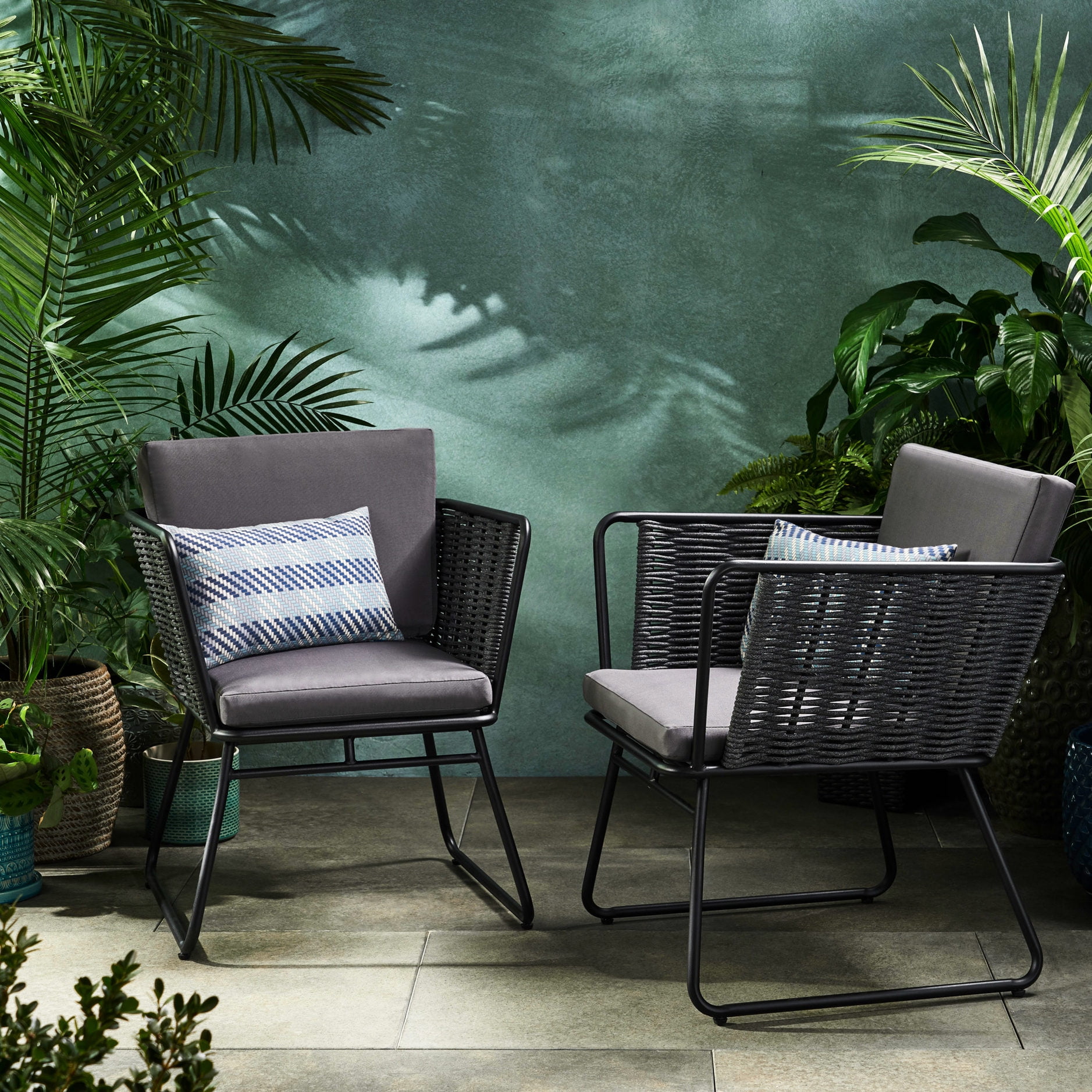 Intricate Rope Chair Set+Ideal Size for Outdoor”-“Porch Sitting/Al ...