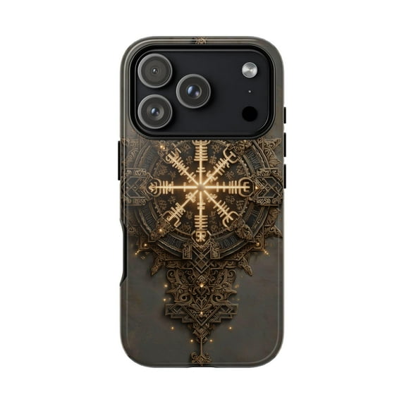 Intricate Viking Compass Vegvisir Symbol Norse Art Phone Case 17 16 15 ...