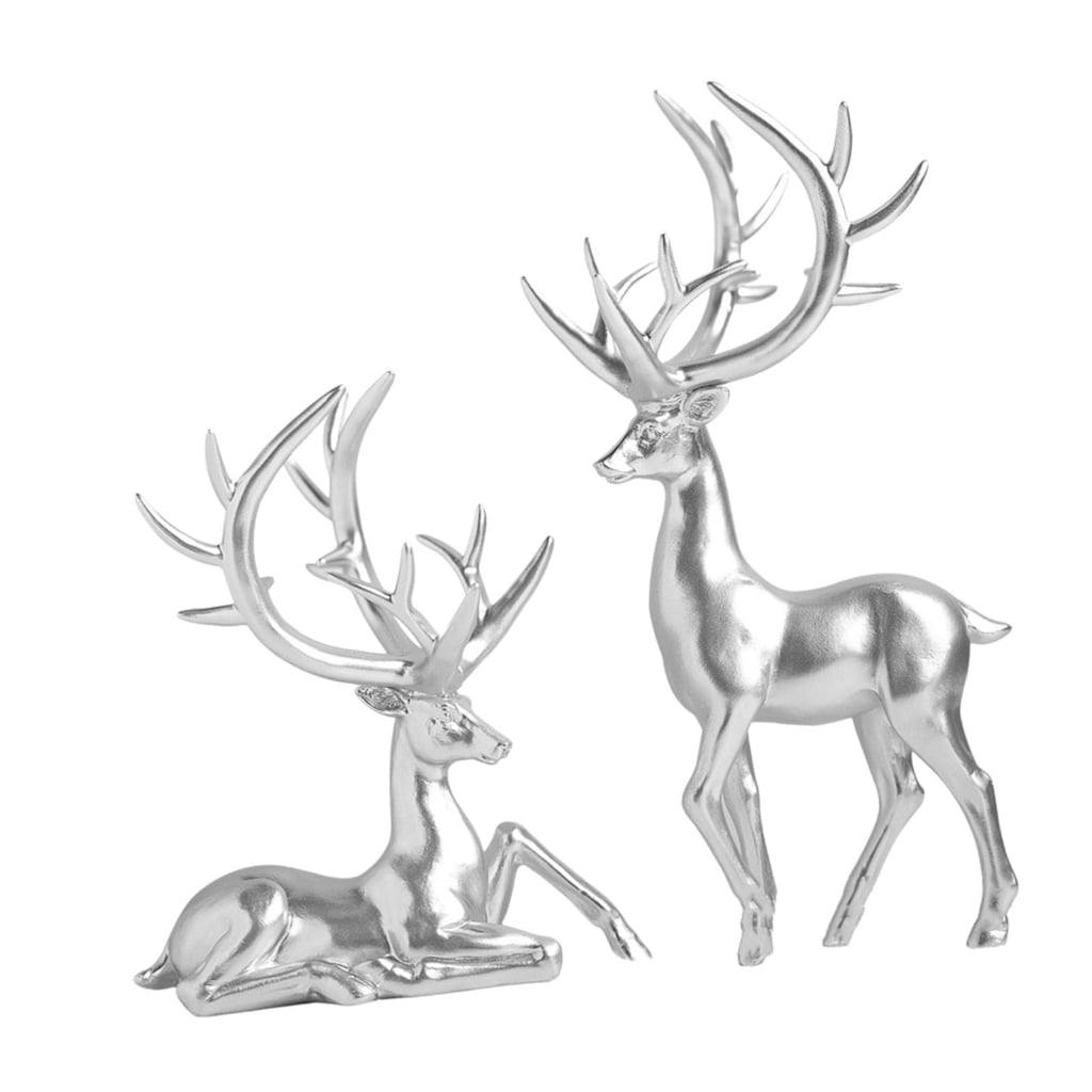 Intricately Carve Resin Elk Figure Deer Statue For Upscales Room ...