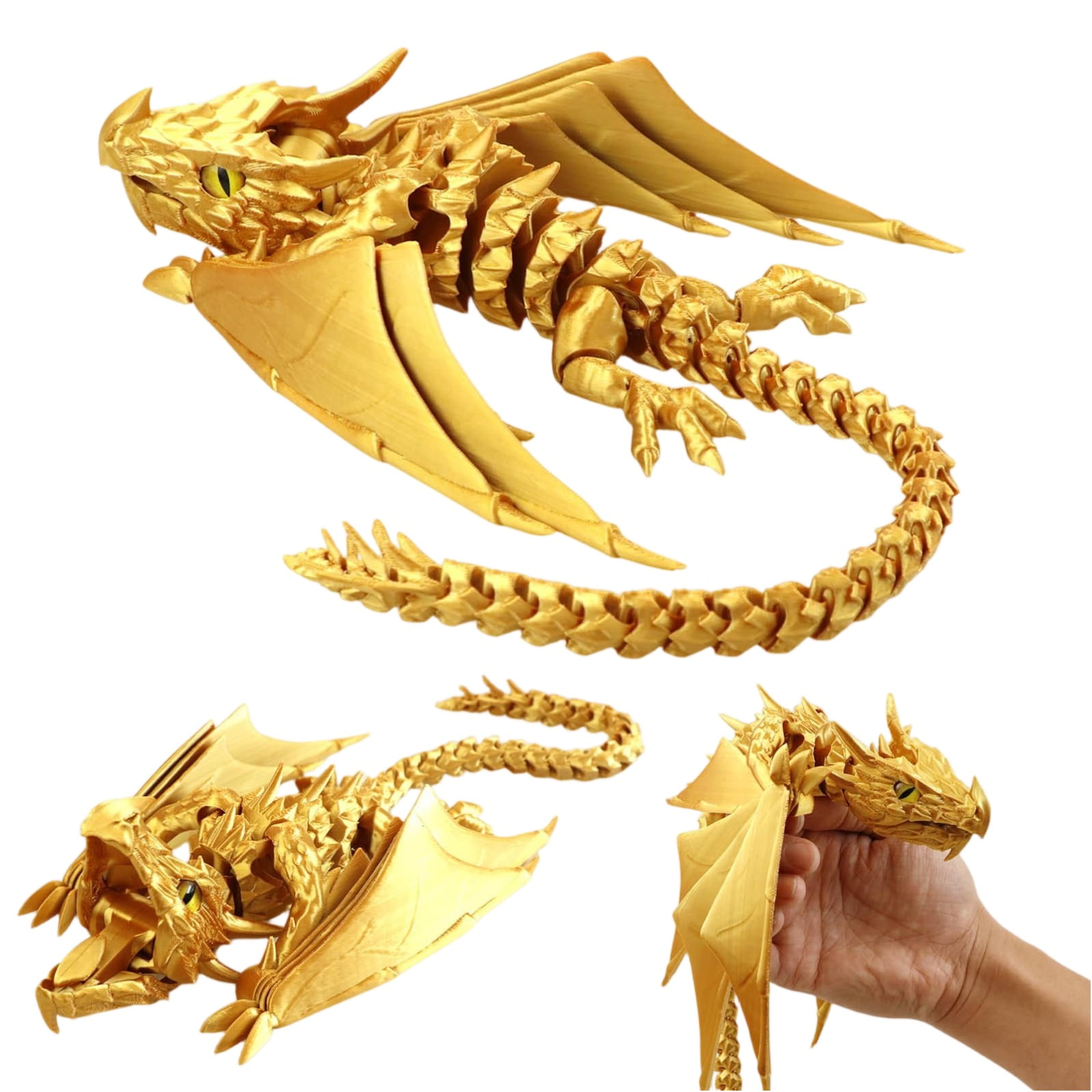Intricately Designed Articulated Dragon Model 3D Printed Collectible ...